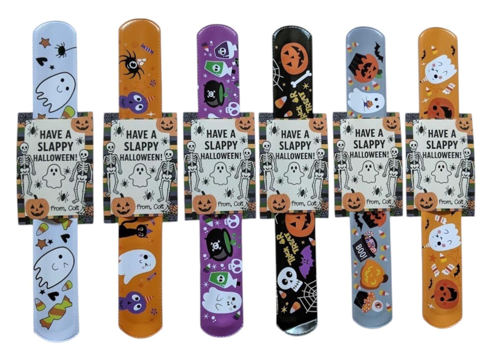 Halloween Slap Bracelets – Trick or Treaters - Trunk or Treats - Boo ...