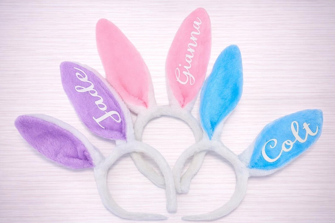 Personalized Easter Headband - Kids Bunny Ears Headband - Easter ...