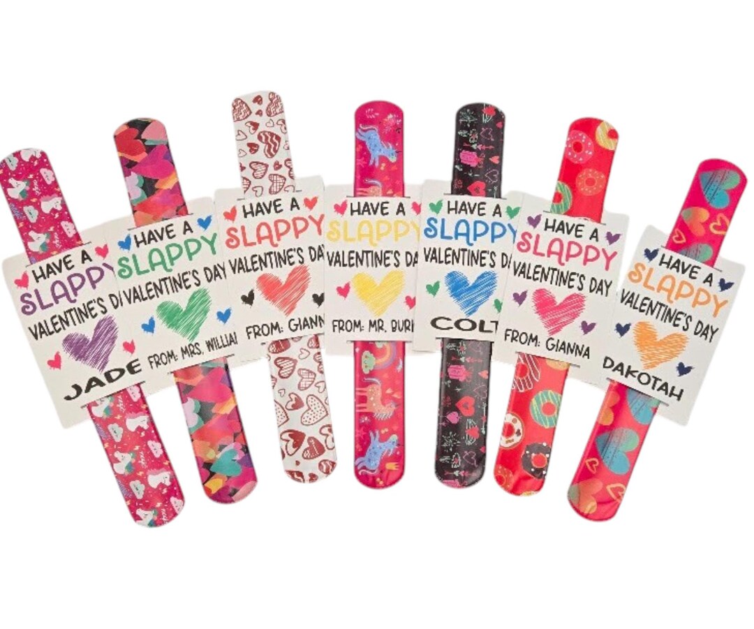 Valentine's Day Slap Bracelets - "wishing You a SLAPPY Valentine's Day ...