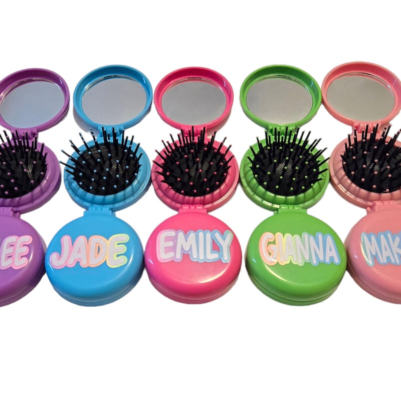 Custom Mini Brush Mirror - Etsy