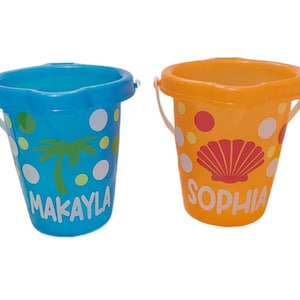 Personalized Kids Beach Buckets - Kids Easter Gifts - Kids Party Favors ...