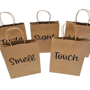 5 Senses Gift Bags Bundle | Touch, Smell, Hear, Sight and Taste ...