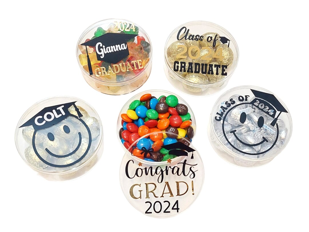 Personalized Graduation Containers With Lids - Party Favors & Gifts ...