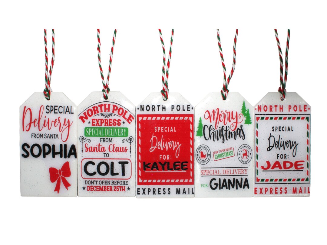 Personalized Wood Christmas Gift Tags - Personalized Holiday Name Tags ...