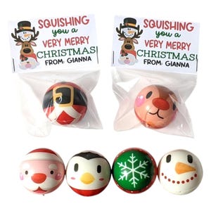 Christmas Themed Squishy Balls - Ready to Gift - Bulk Christmas Party ...