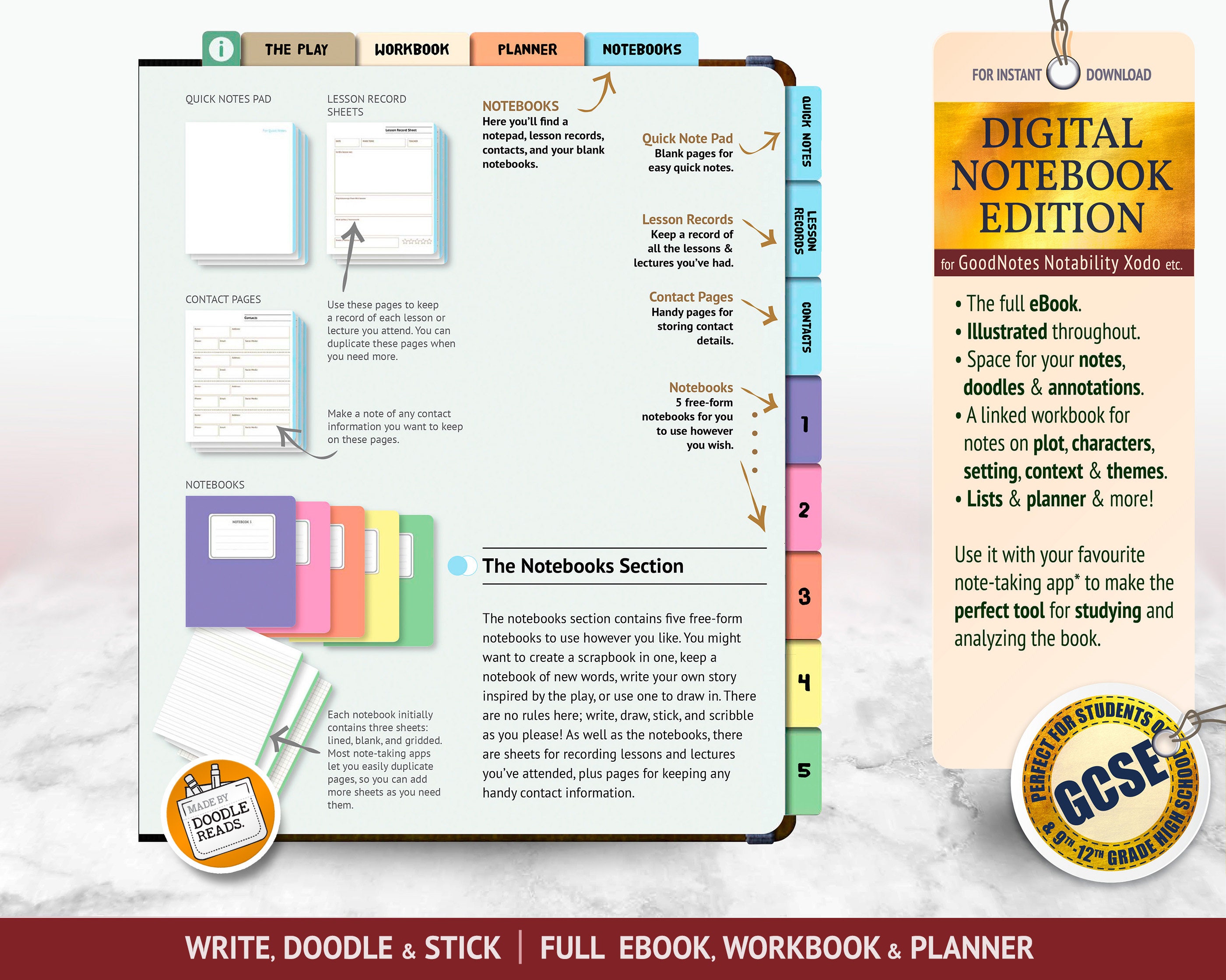 Romeo and Juliet: Digital Notebook Edition - for Notability, Goodnotes ...