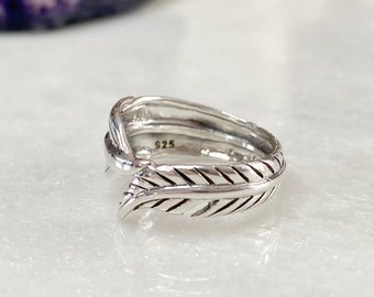 Angel Feather Ring - Etsy