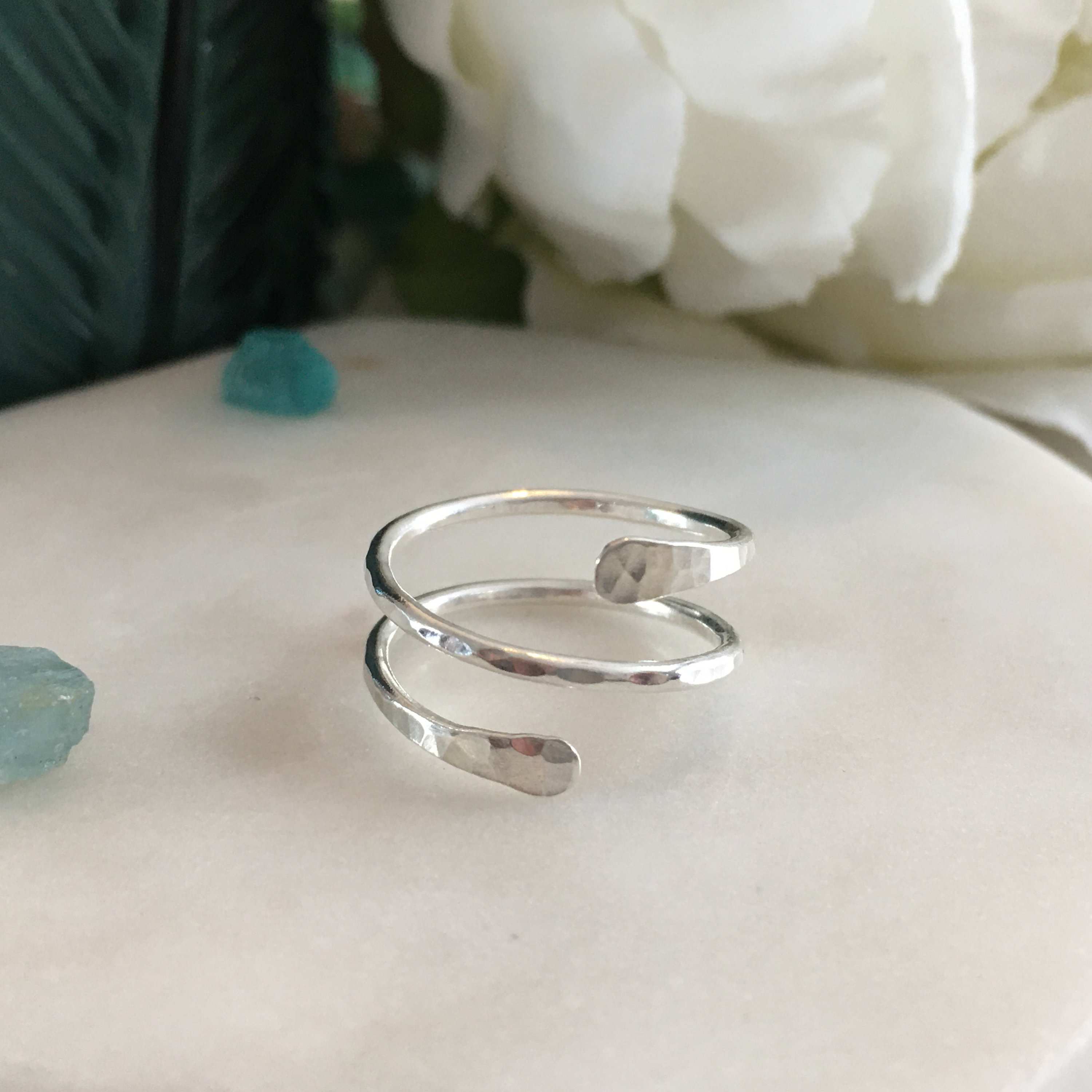 Open Crossover Sterling Silver Thumb Ring Hammered Thumb | Etsy