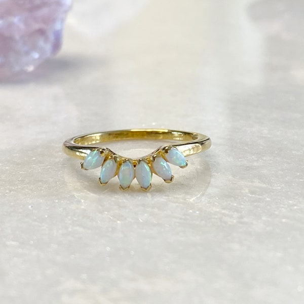 Opal Stacking Ring - Etsy UK