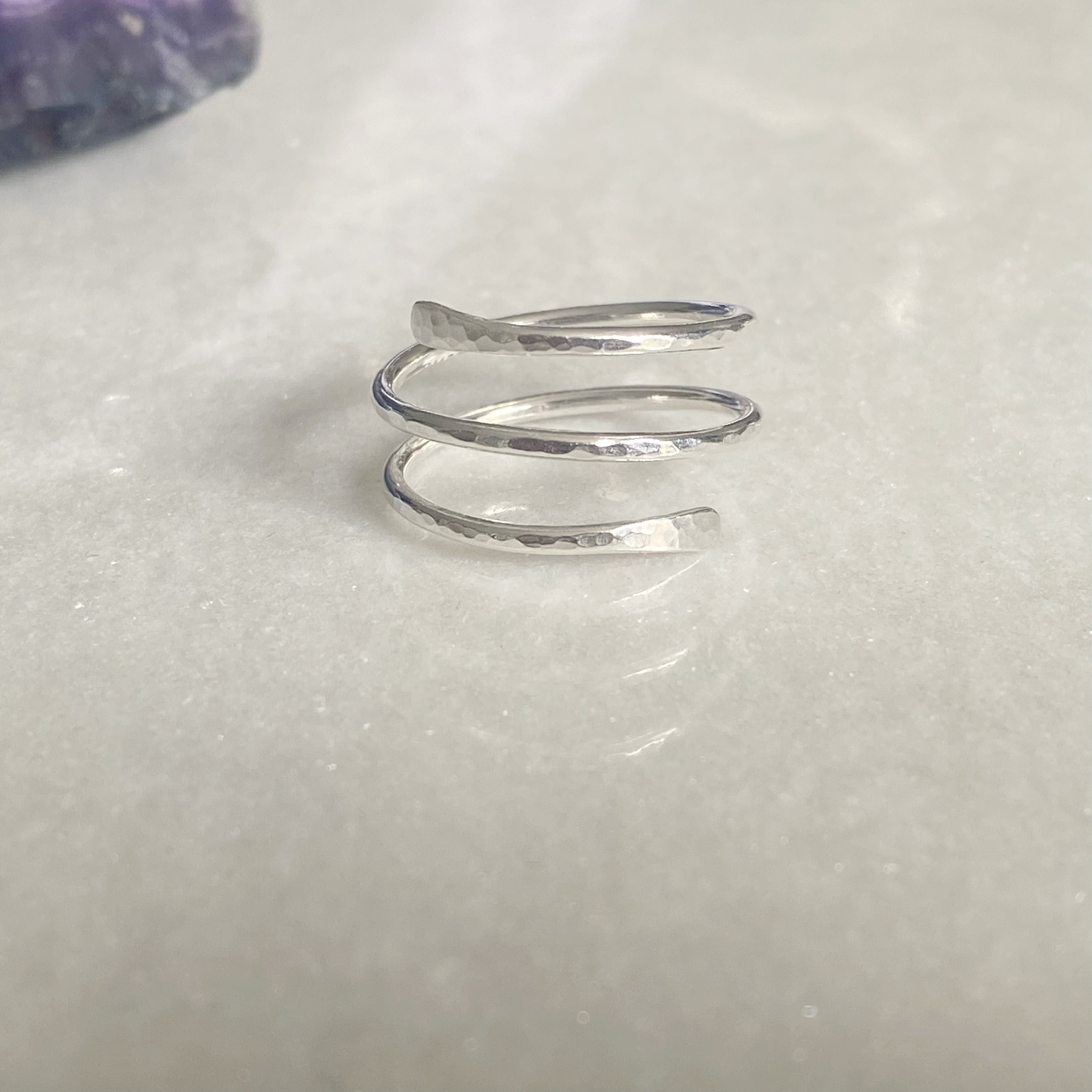 Open Crossover Sterling Silver Thumb Ring Hammered Thumb - Etsy UK