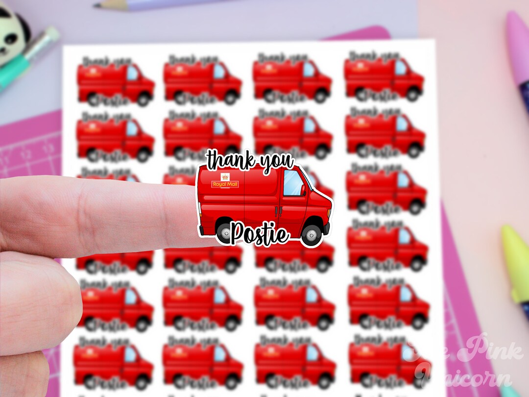 Postman Sticker, Happy Mail Stickers, Thank You Sticker, Happy Post ...