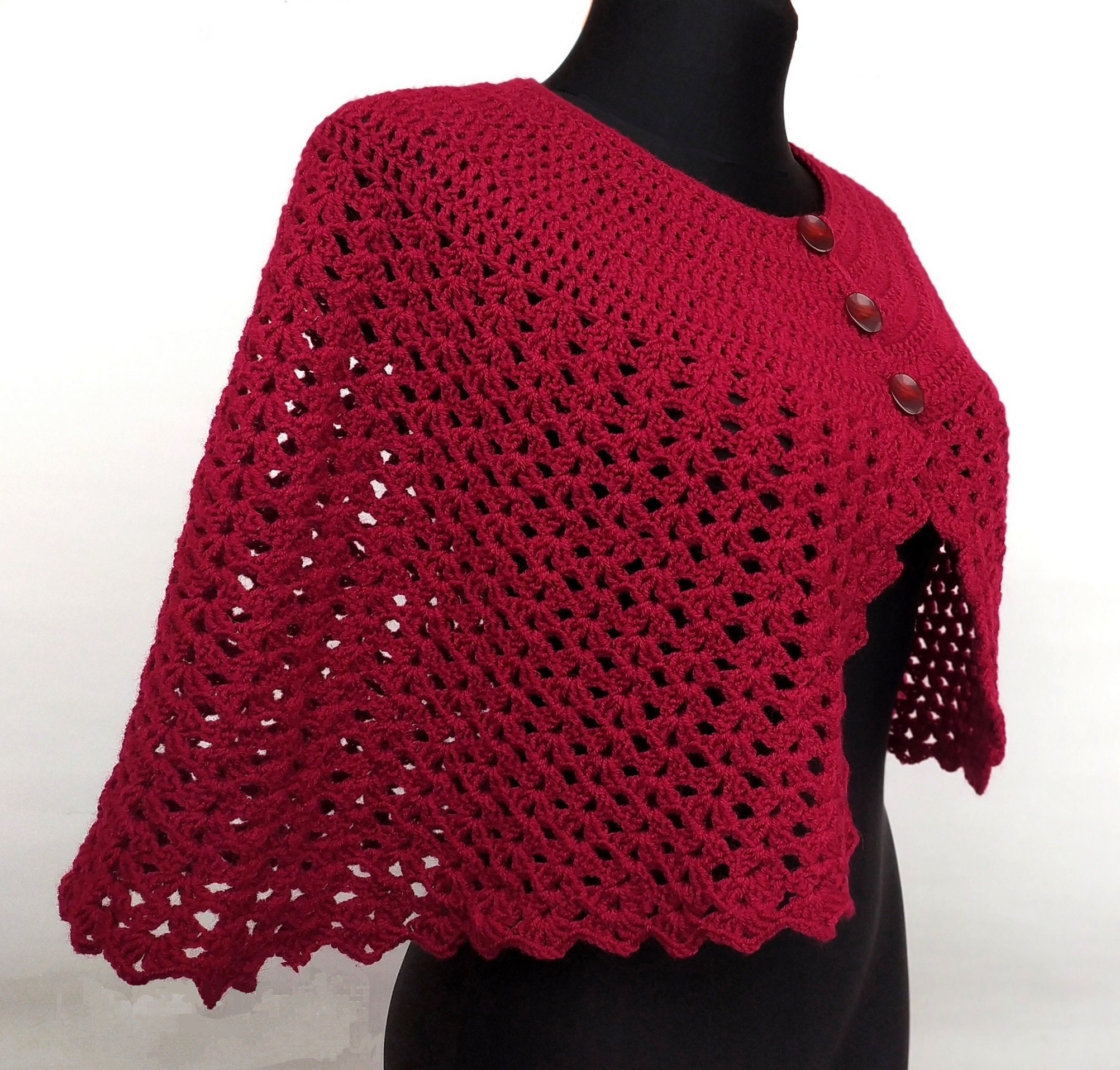Crochet Capelet PATTERN Tutorials Photo and Charts - Etsy Australia