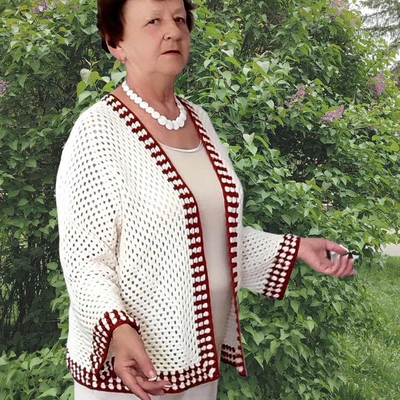 Crochet Woman Cardigan Pattern, Tutorial, Photos, and Charts, Granny ...