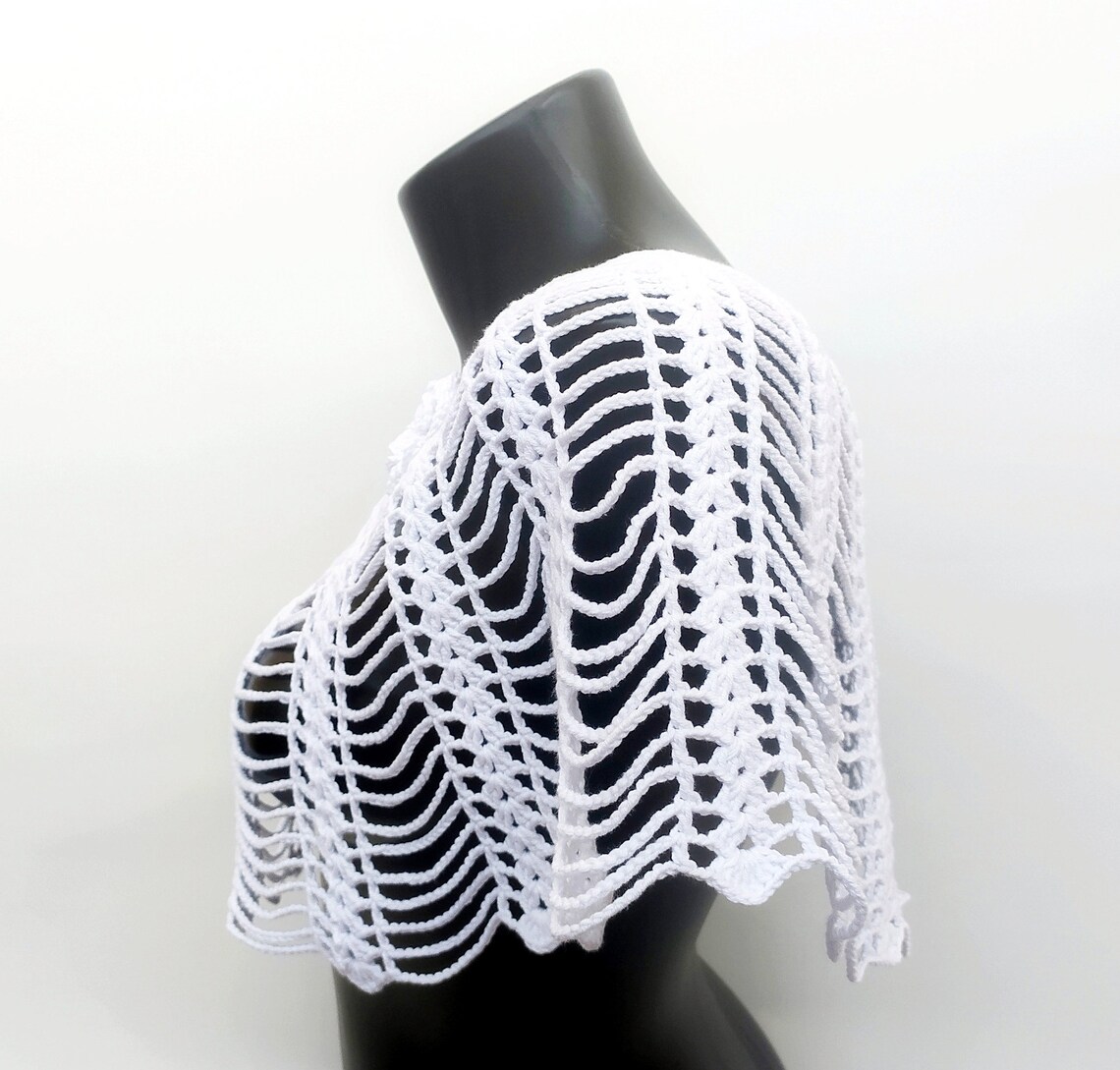 Crochet Lace Capelet PATTERN Summer Poncho PDF - Etsy
