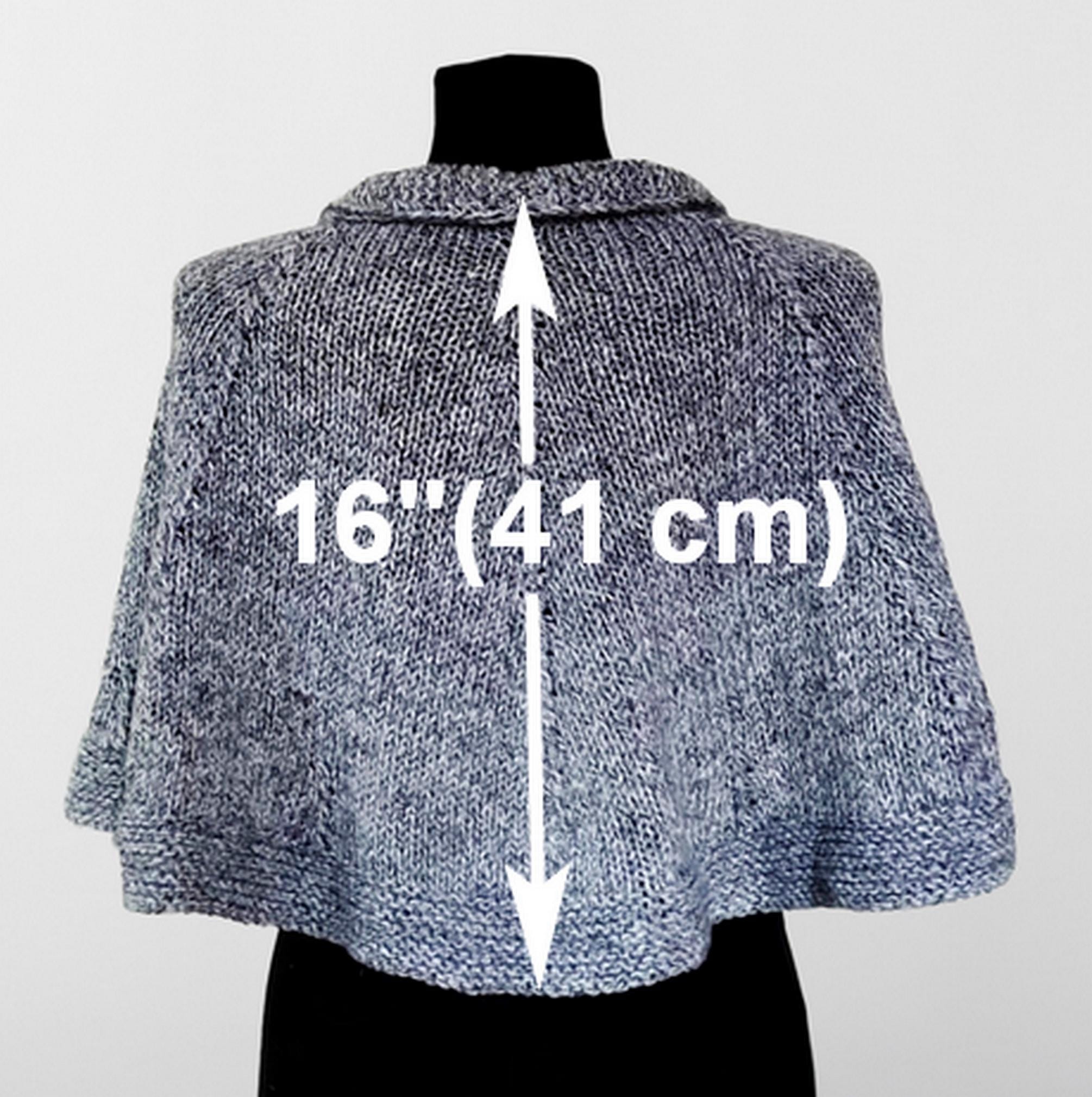 Knit Capelet With Buttons for Women, Oversize - Etsy