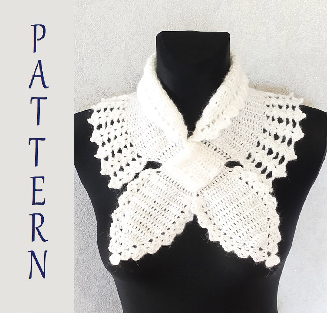 Ascot Keyhole Scarf PATTERN, Tutorial With Photo and Diagrams - Etsy