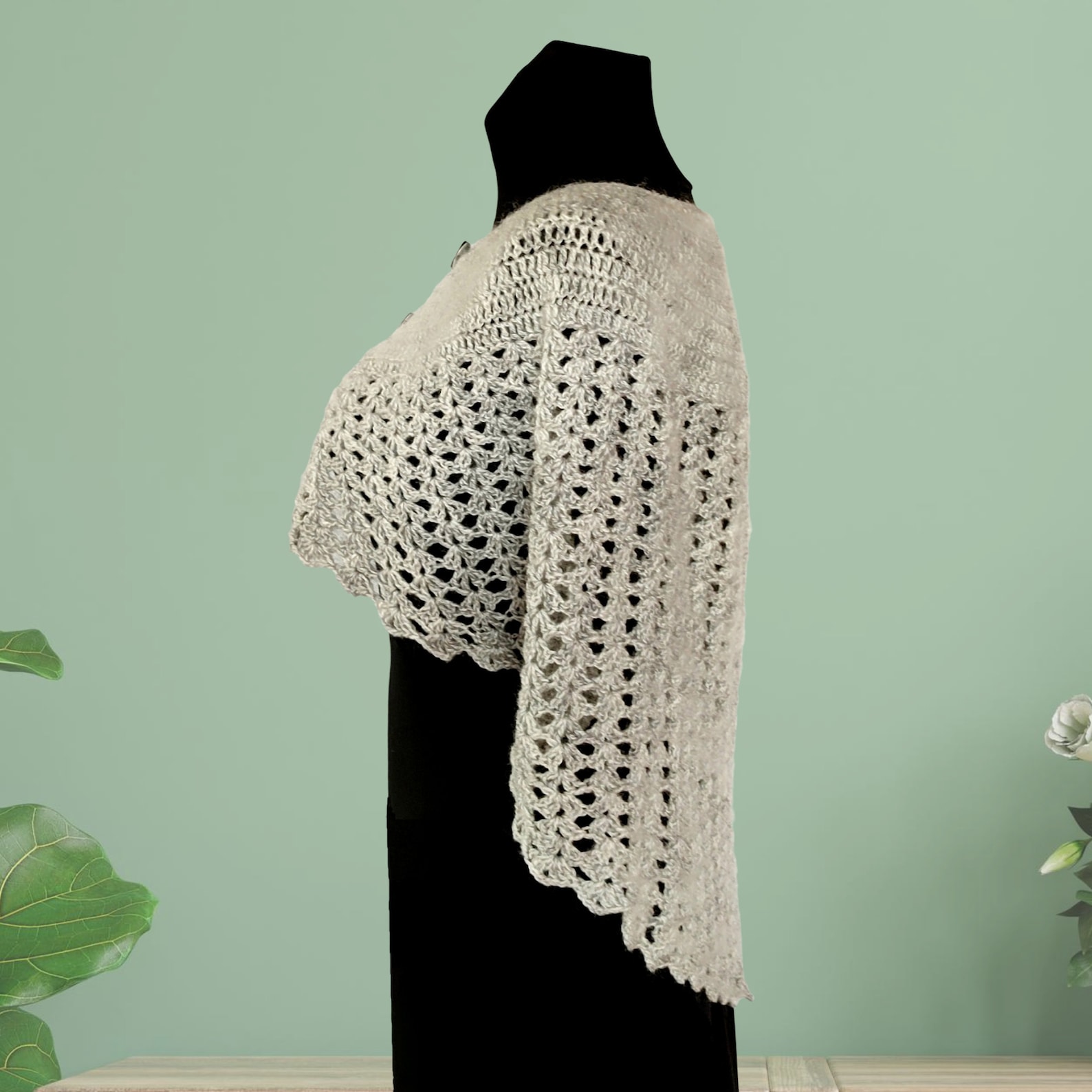Crochet Lace Capelet PATTERN, Tutorial, Photo, and Diagrams - Etsy