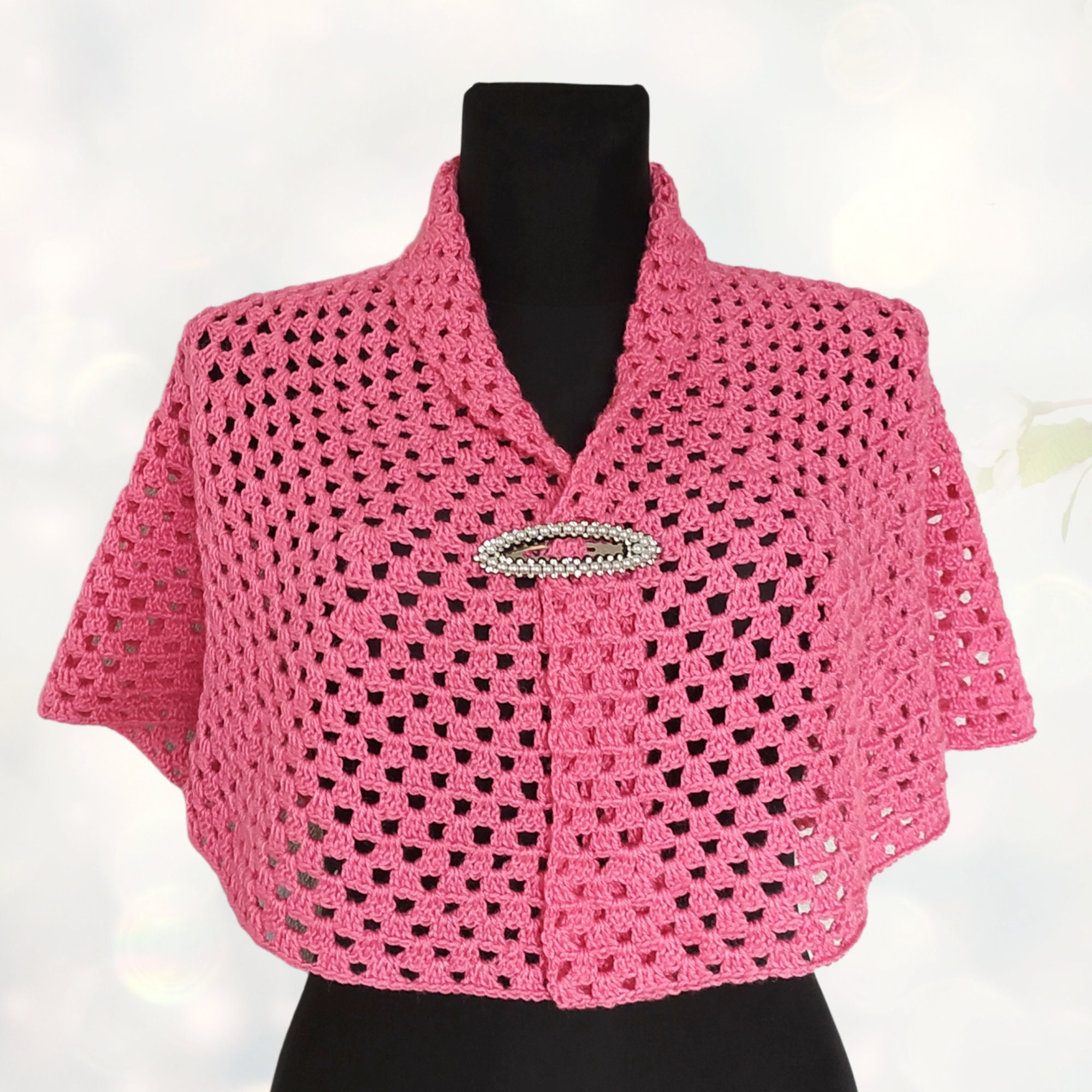 Crochet Lace Capelet and Shawl PATTERN, Tutorial, Photo and Diagrams - Etsy