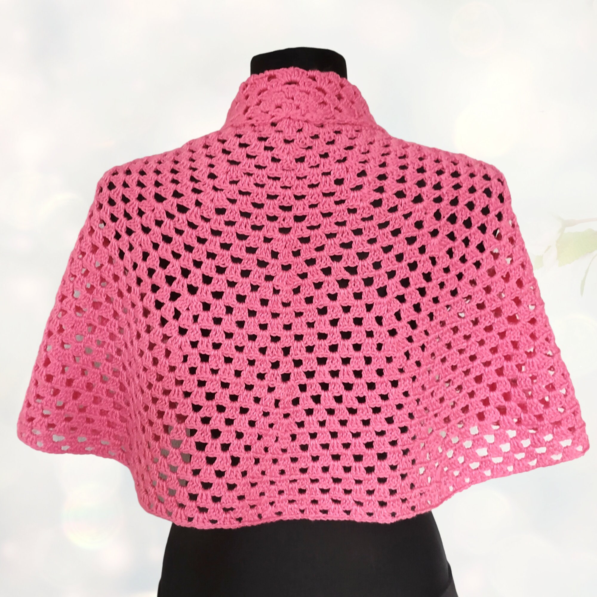 Crochet Lace Capelet and Shawl PATTERN, Tutorial, Photo and Diagrams ...