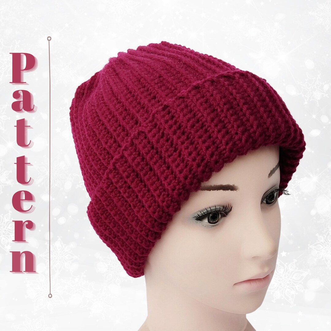 Crochet Pattern Stretch Hat, Tutorial, Photos, and Charts, Gift Idea ...