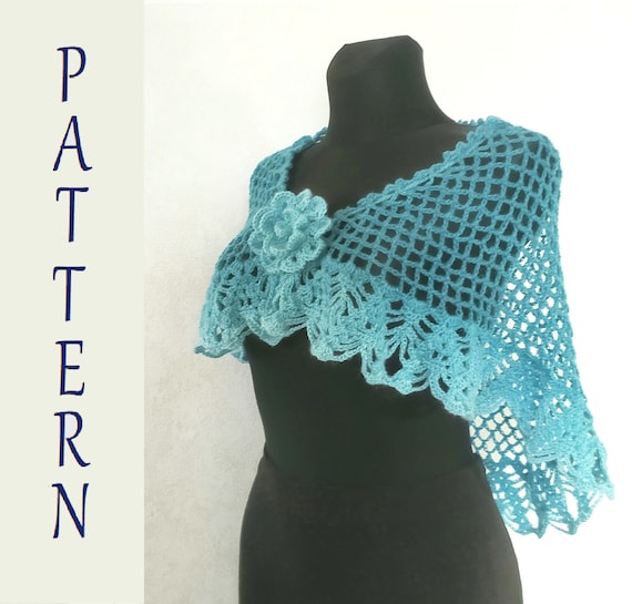 Crochet Lace Capelet and Shawl PATTERN Tutorial Foto and - Etsy