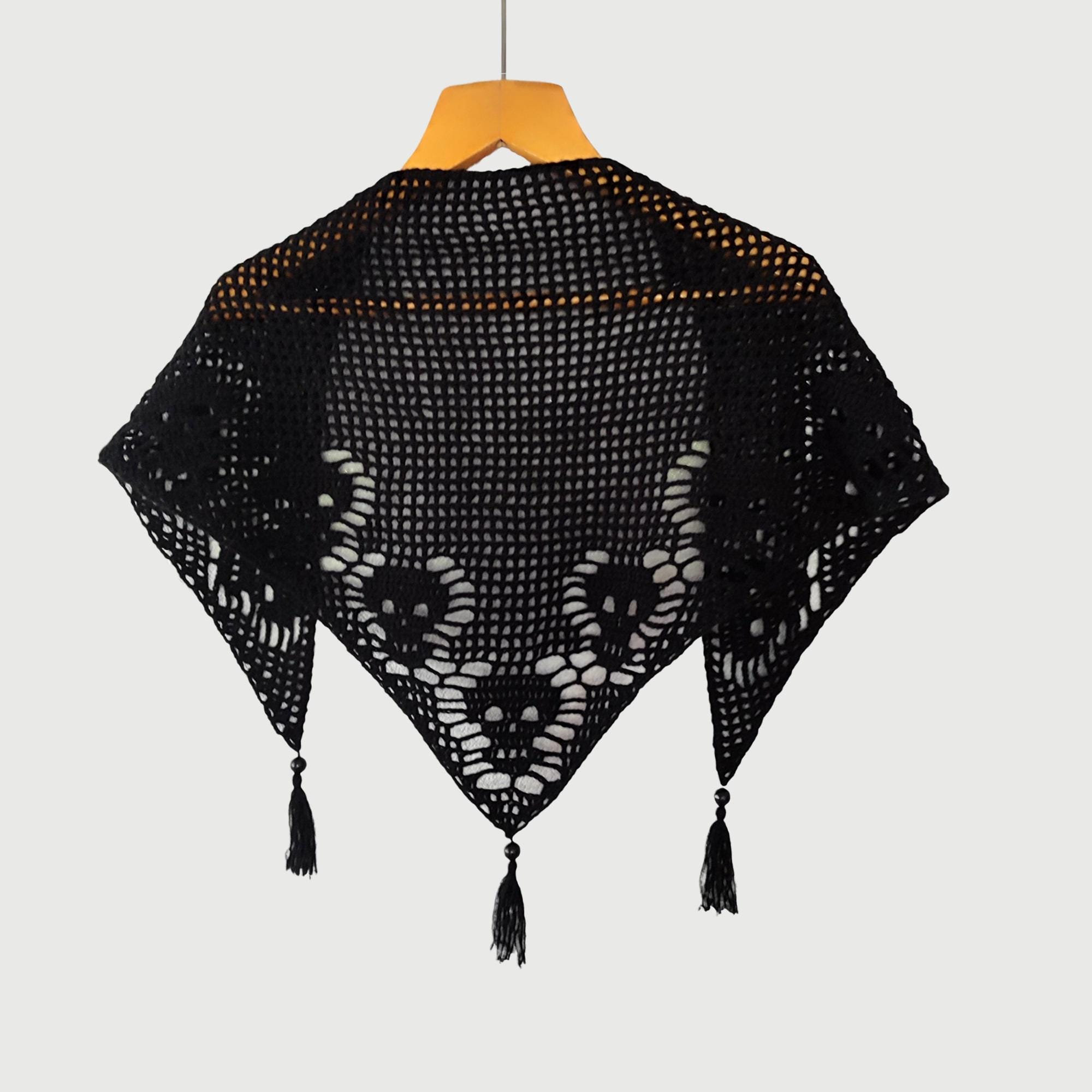 Crochet Halloween Scarf PATTERN, Skull Shawl Pattern, 2 PDF, Tutorial ...