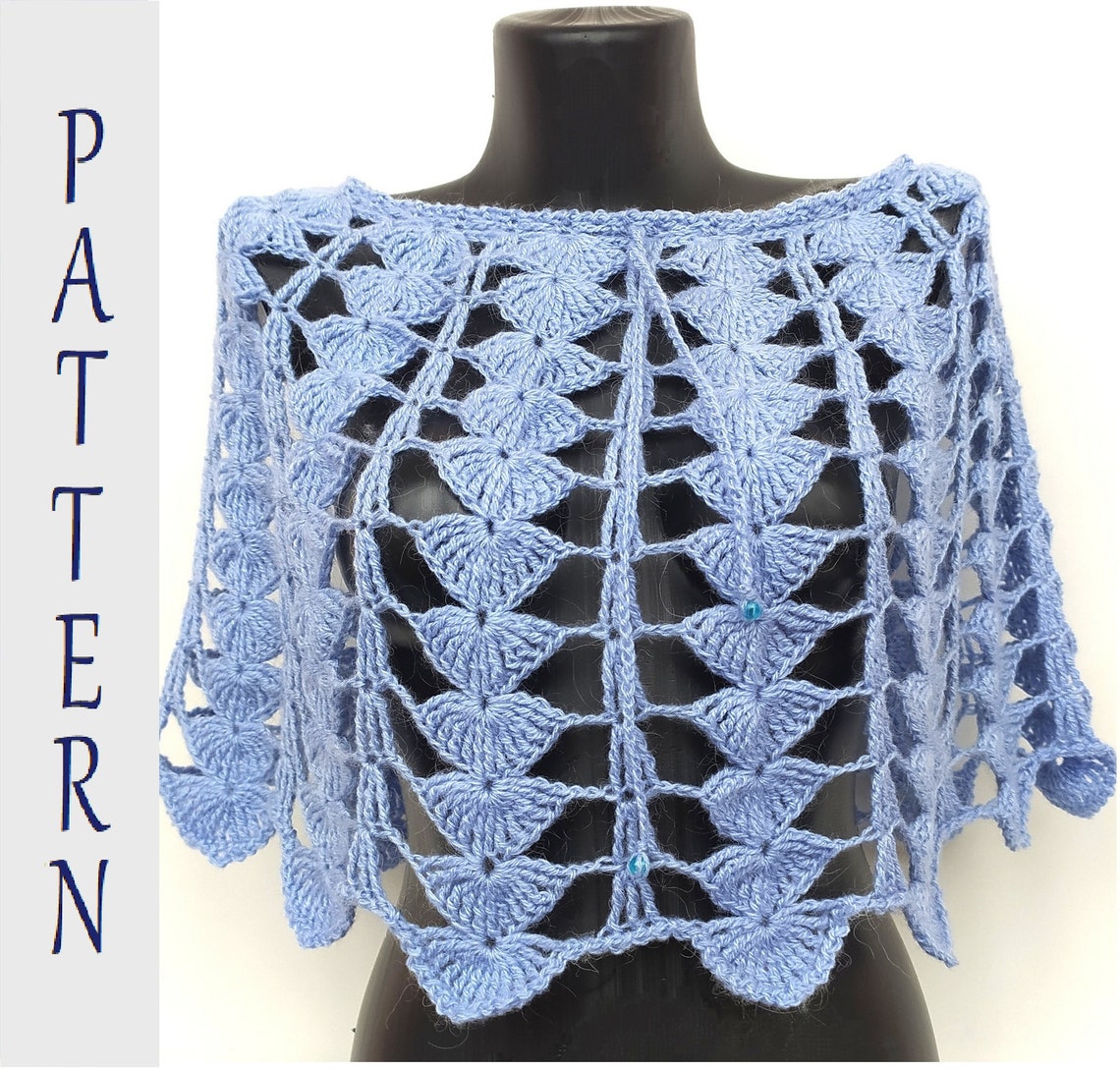 Crochet Lace Capelet PATTERN PDF - Etsy