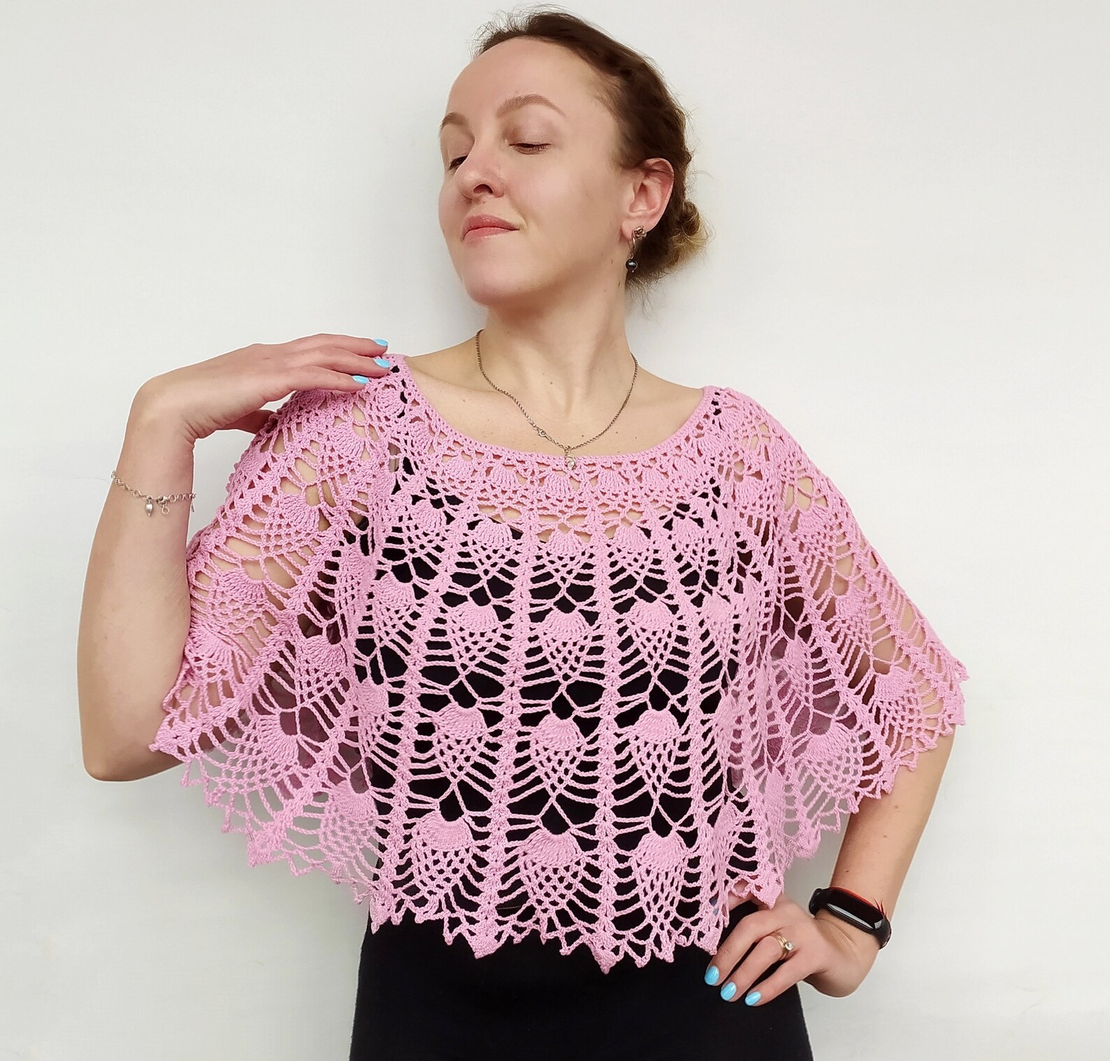 Crochet Lace Capelet PATTERN Tutorial Foto and Diagrams - Etsy