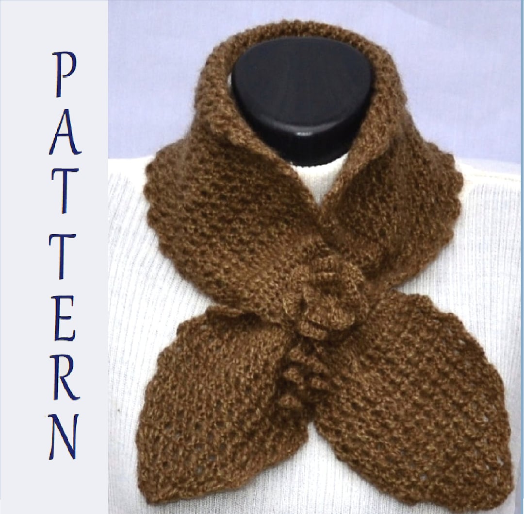 Crochet Ascot Keyhole Scarf PATTERN Tuturial Photo and - Etsy Nederland