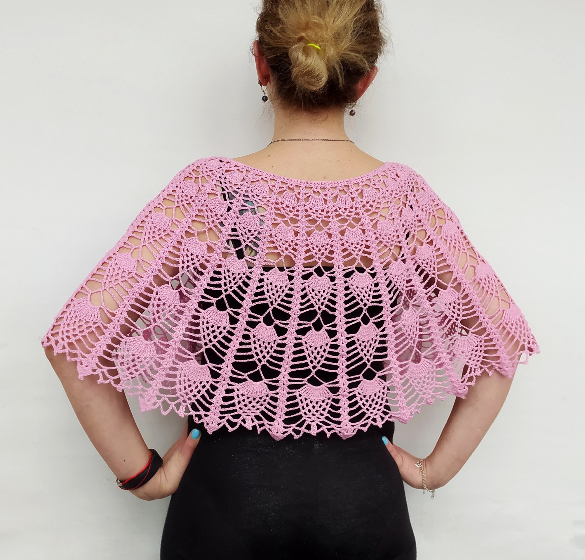 Crochet Lace Capelet PATTERN Tutorial Foto and Diagrams - Etsy UK