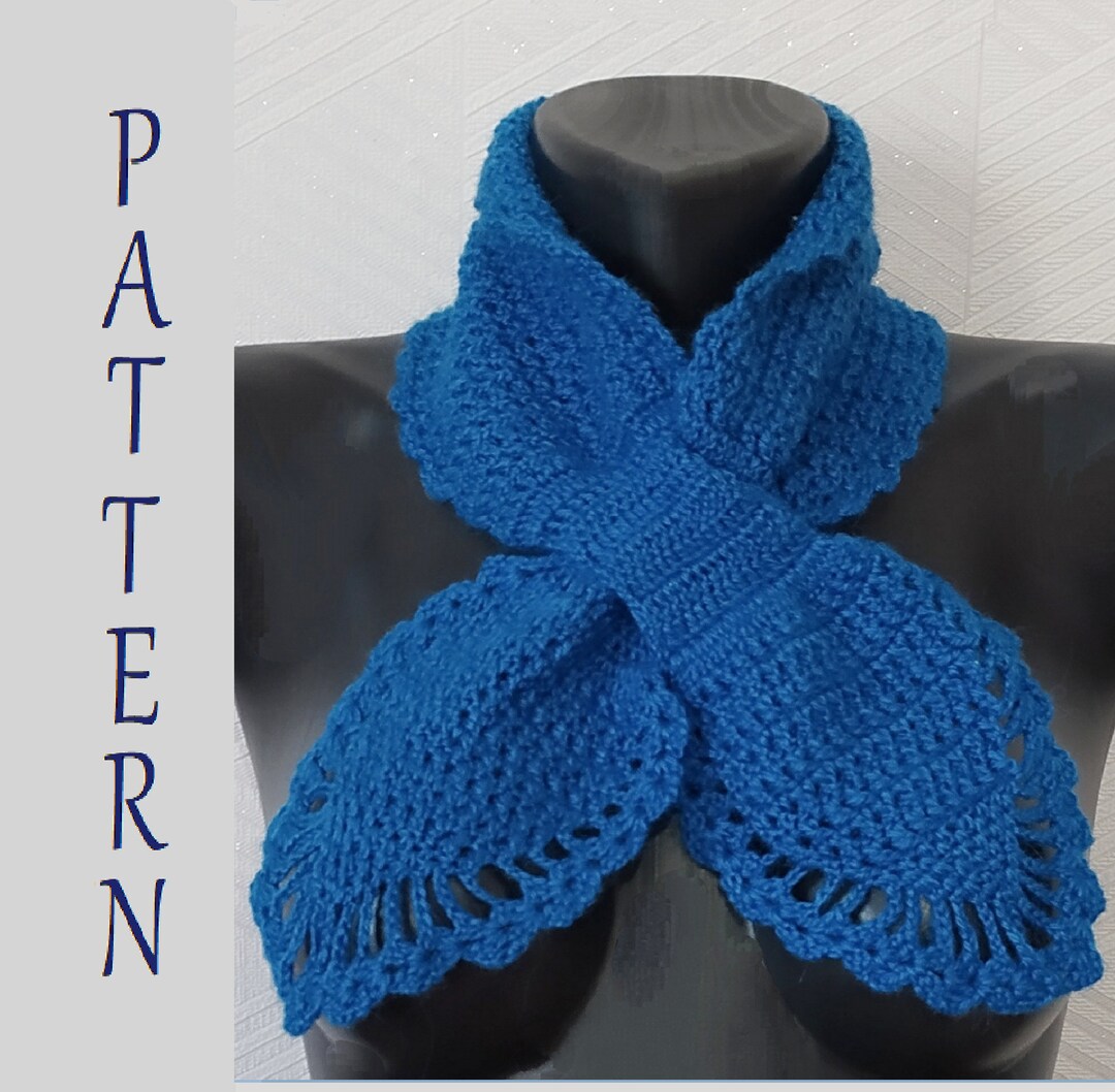 Keyhole Scarf PATTERN, PDF, Bow Tie Scarf in Miss Marple Style - Etsy