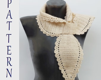 1940s-style Fitted Scarf Knitting Pattern pdf One Ball Knit Miss Marple ...