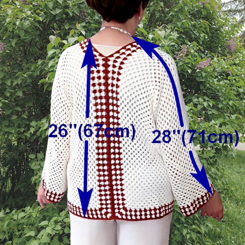 Crochet Woman Cardigan Pattern, Tutorial, Photos, and Charts, Granny ...