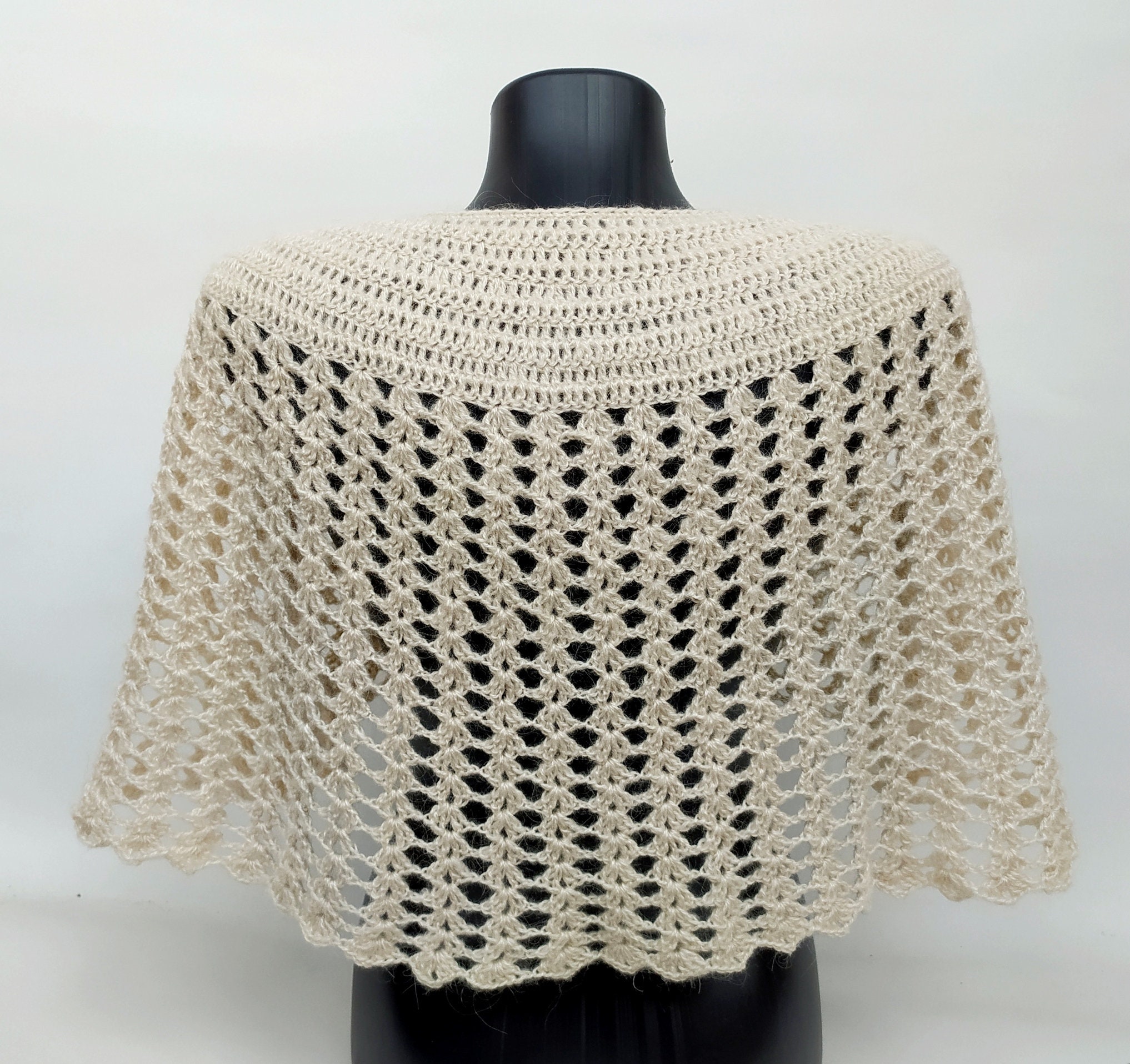 Crochet Lace Capelet PATTERN PDF Tutorials Foto and Diagrams - Etsy