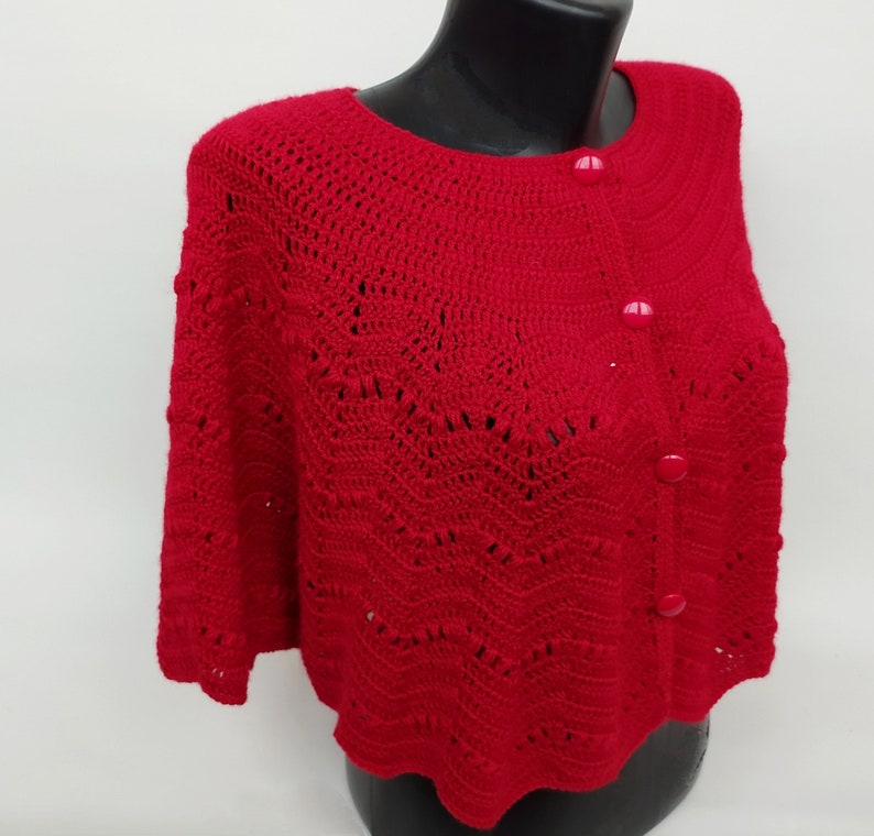 Crochet Capelet PATTERN, Tutorial, Photo, Diagrams - Etsy