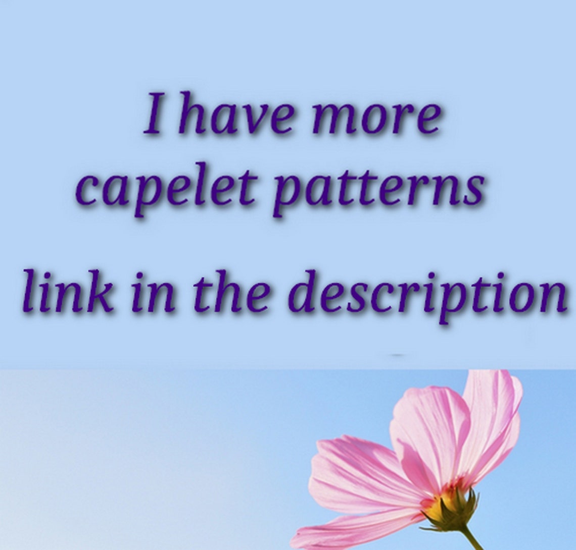 Crochet Lace Capelet PATTERN Tutorial Foto and Diagrams - Etsy