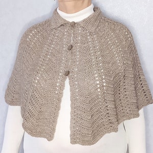 Crochet Capelet PATTERN, Tutorial, Photos, Diagrams - Etsy