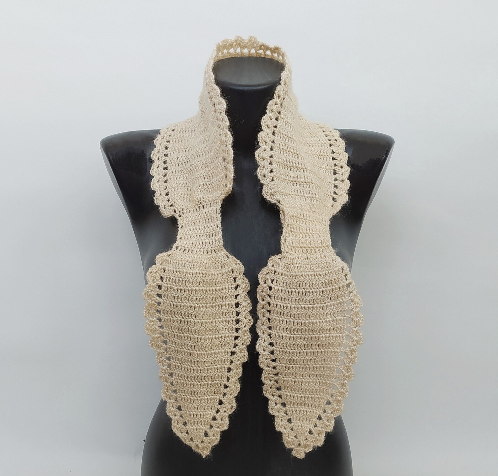 Keyhole Crochet Scarf PATTERN PDF. Miss Marple Scarf - Etsy