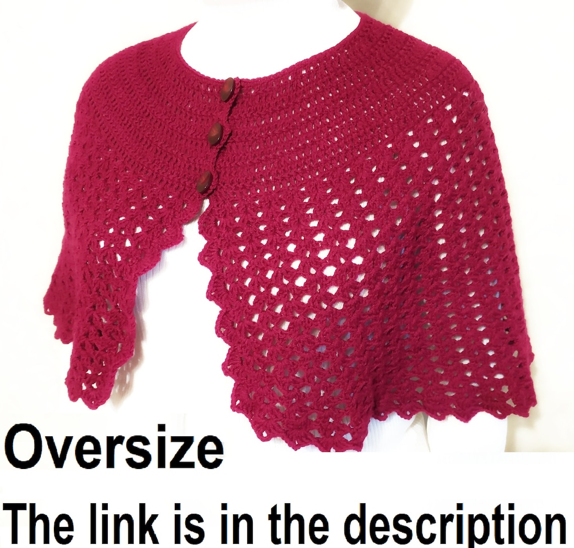 Crochet Lace Capelet PATTERN PDF Tutorials Foto and Diagrams - Etsy