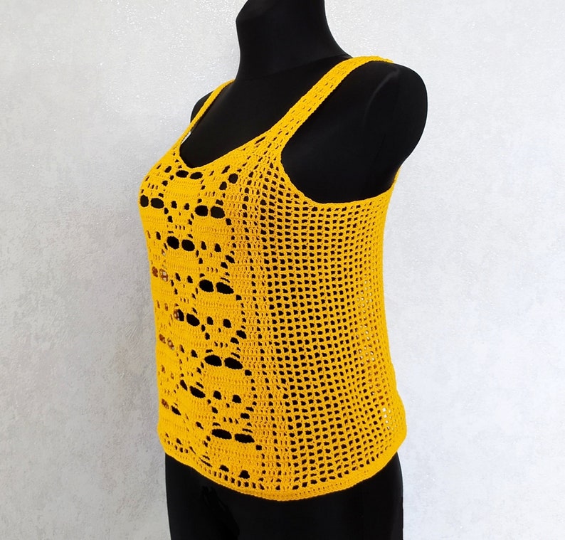 Crochet Lace Summer Tank Top PATTERN PDF - Etsy