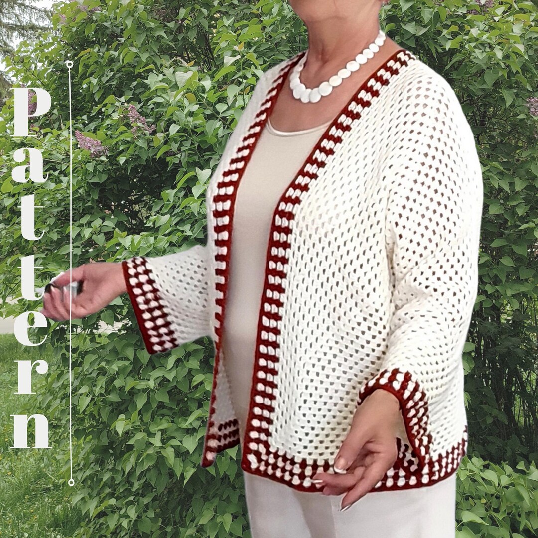 Crochet Woman Cardigan Pattern, Tutorial, Photos, and Charts, Granny ...