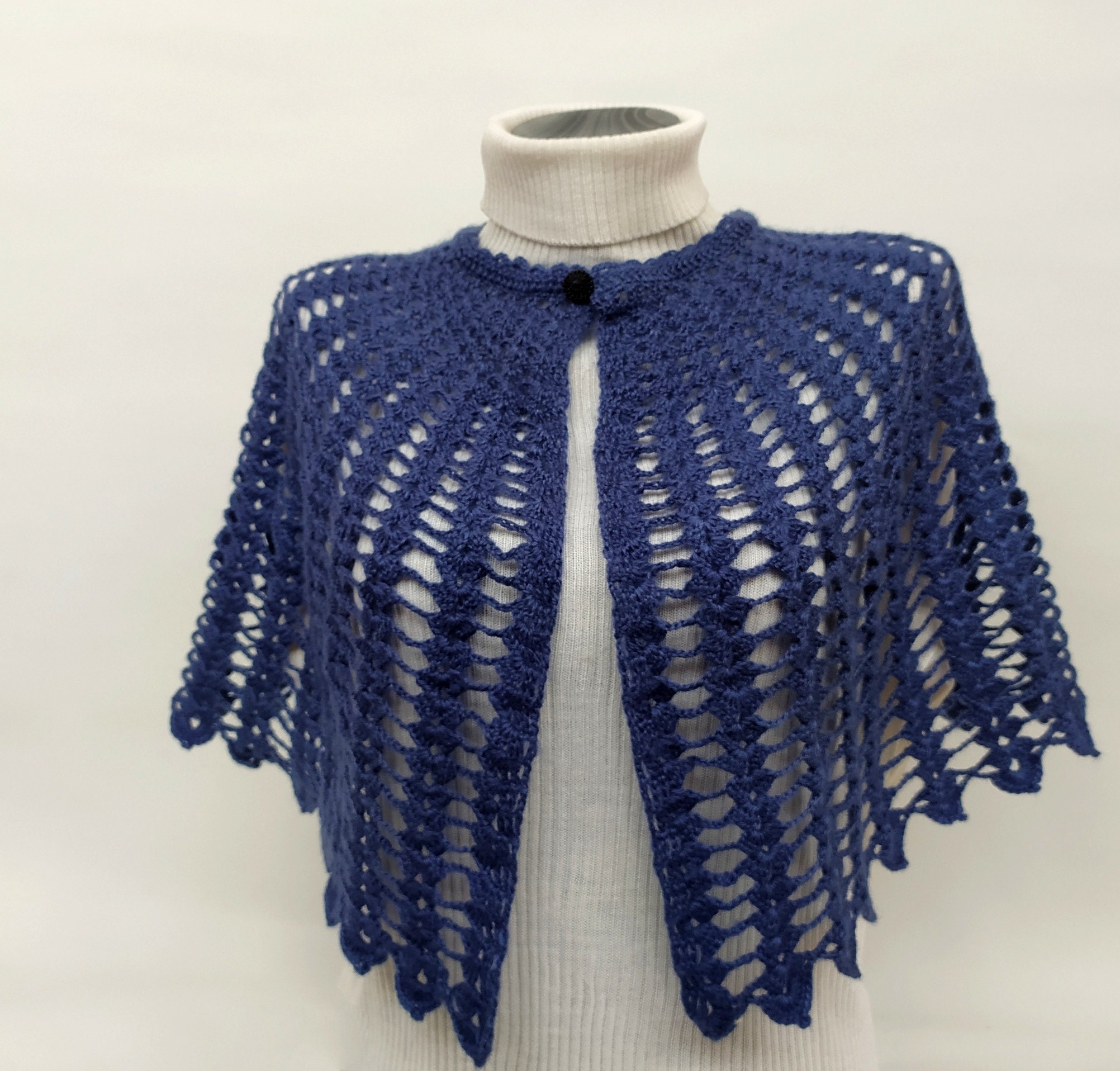 Crochet Woman Capelet PATTERN Victorian Cape Digital - Etsy