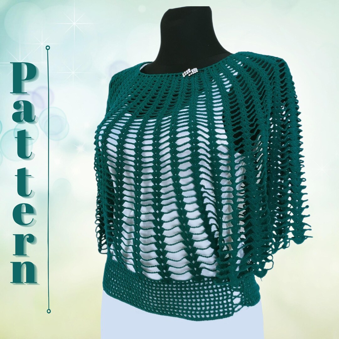 Crochet Lace Blouse PATTERN, Crochet Shirt Pattern, Tutorial, Photos ...