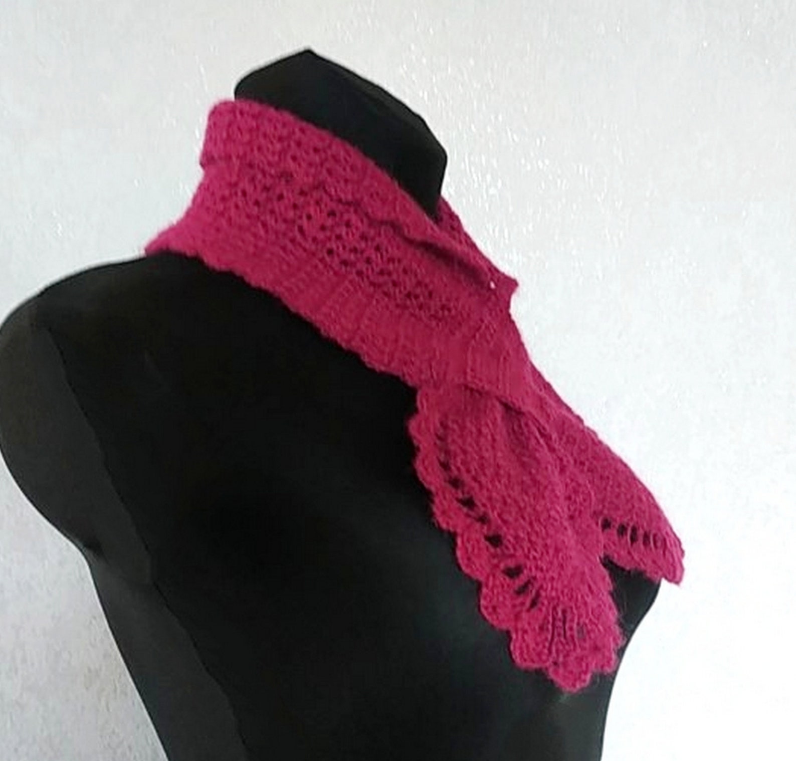 Ascot Keyhole Crochet Woman Scarf Miss Marple Style - Etsy