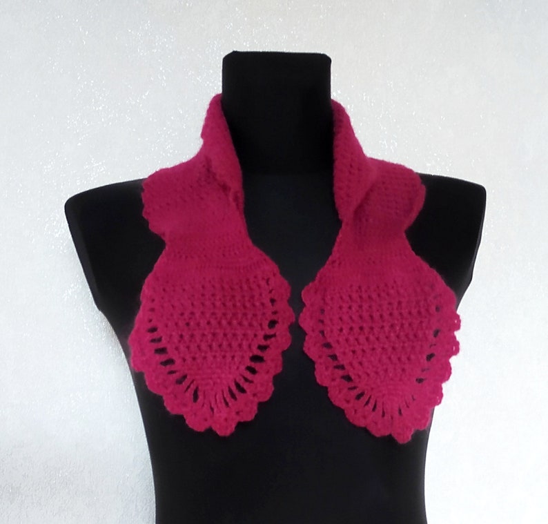 Ascot Keyhole Crochet Woman Scarf Miss Marple Style - Etsy