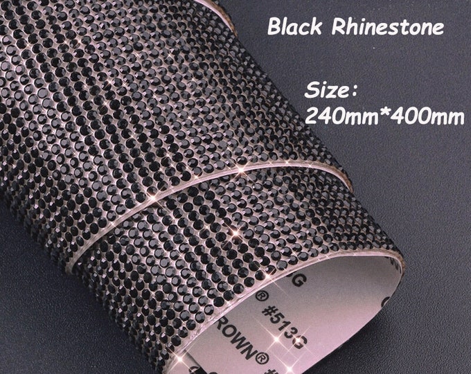 Rhinestone Sheet W Adhesive Backedwhite | Etsy