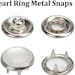 50 Sets Brass Material Pearl Ring Metal Snaps---press Studs Snap Popper ...