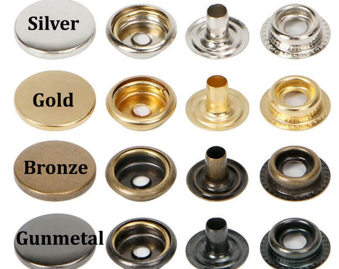 50 Sets Brass Material Open Ring Metal Snaps-eco-friendly - Etsy