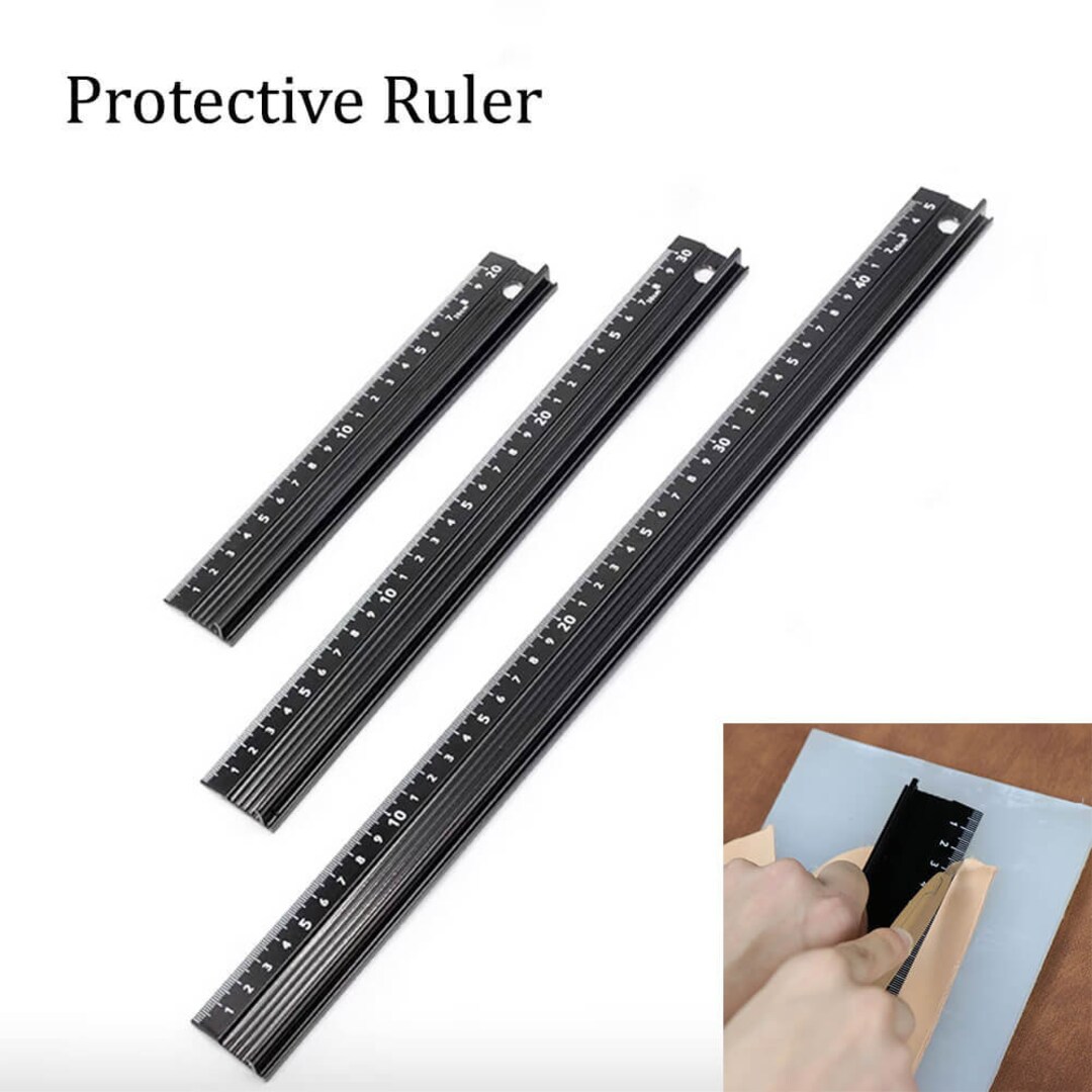 Protective Ruler-protective Non-slip Ruler Office Measurement Drawing ...