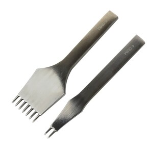 2 PCS High Quality Round Pricking Iron 3mm 4mm 5mm--prong Angled Chisel ...